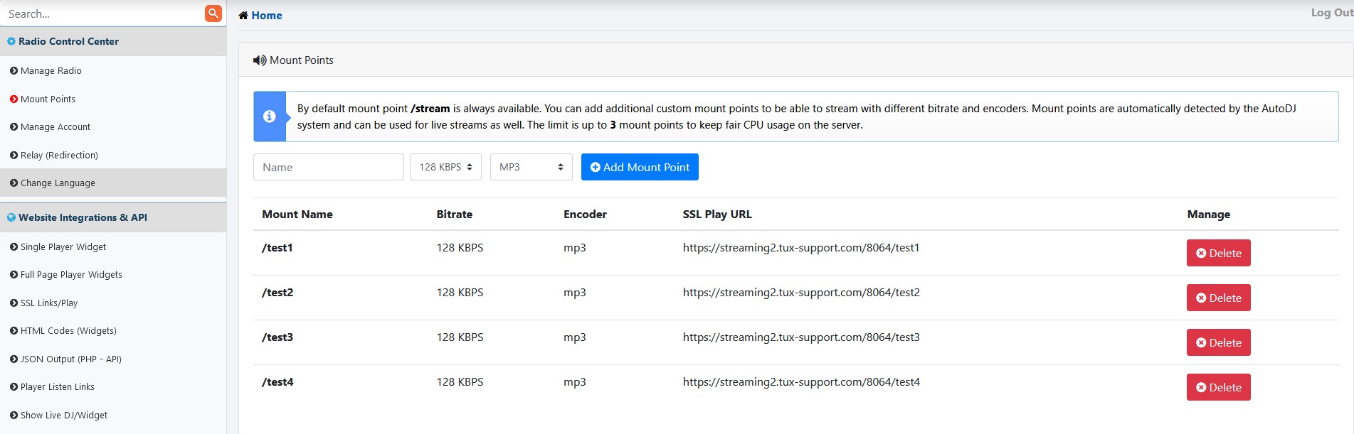 Tux-Support.com - Icecast Hosting